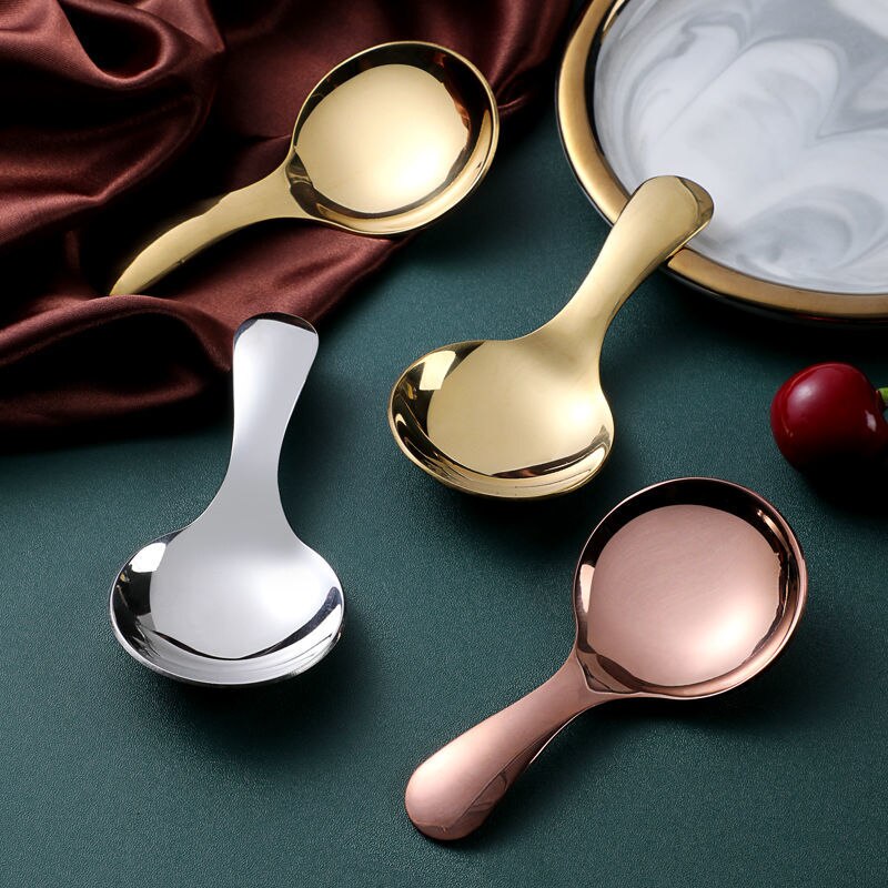Mini Spoon Short Handle Seasoning Spoon Tea Desser... – Grandado