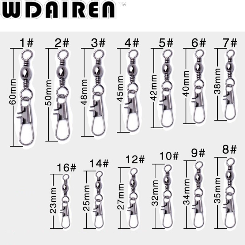 50pcs/lot Steel Interlock Snap Fishing Lure Tackle... – Vicedeal