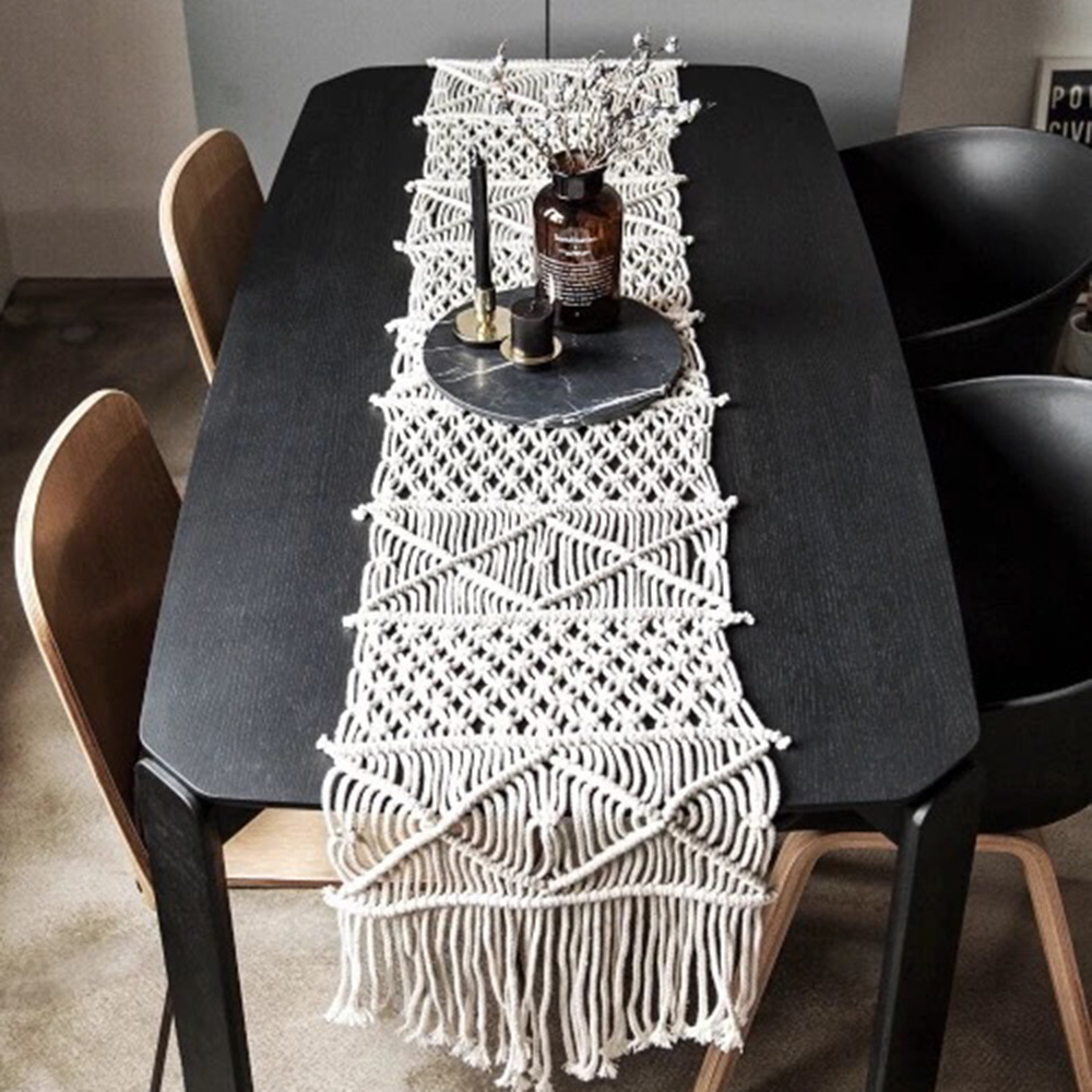 Boho Style Long Macrame Table Runner Wedding Party... – Grandado