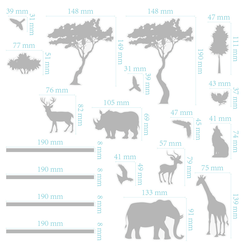 1PC Butterfly Plant Animal Pattern Stickers Transp... – Grandado