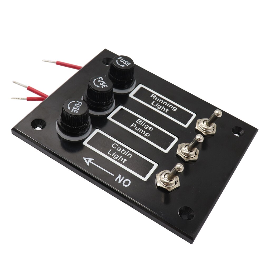 3 Gang Fused Marine Switch Panel for Boats Caravan... – Vicedeal