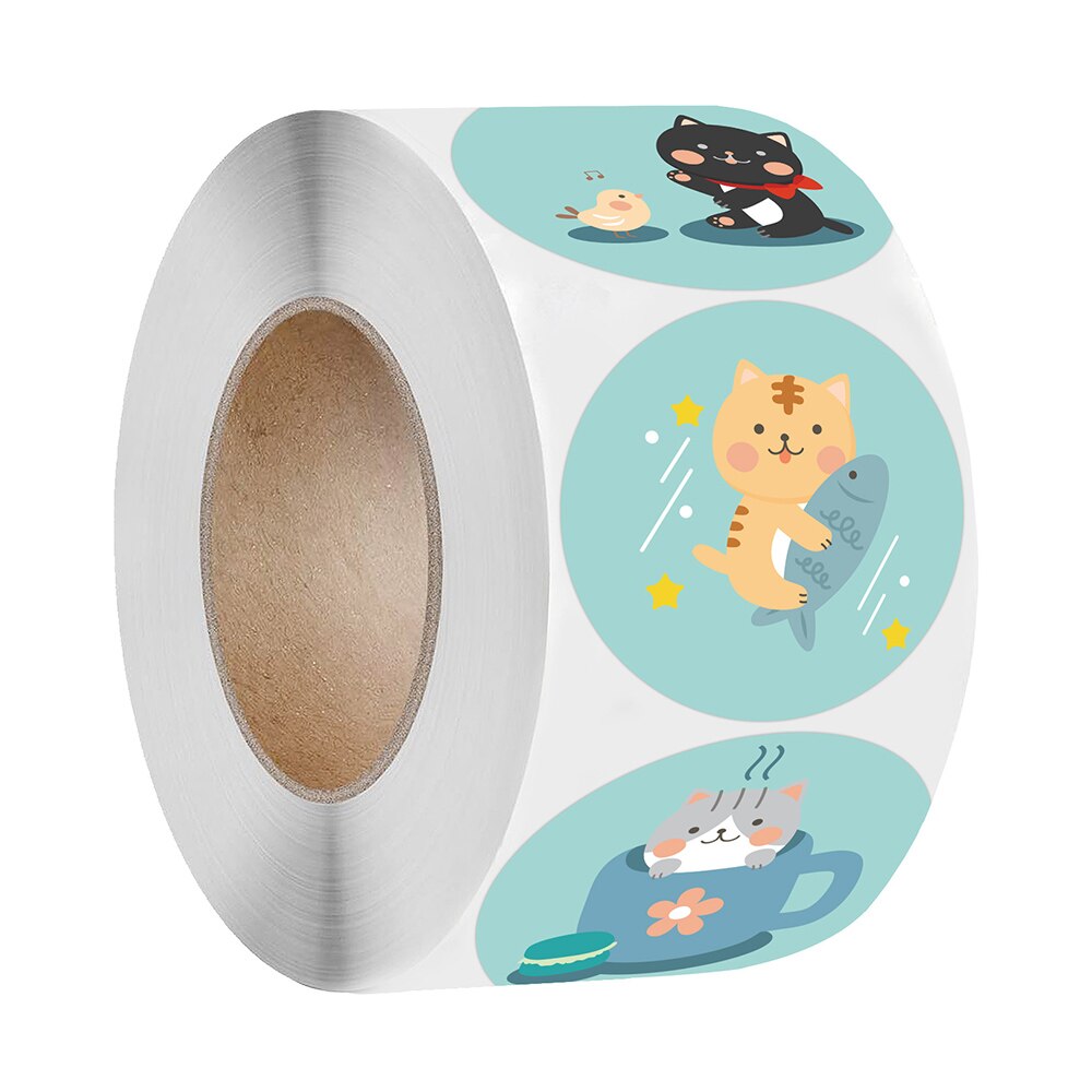 100-500pcs Lovely Cat stickers Sealing labels Rewa... – Grandado