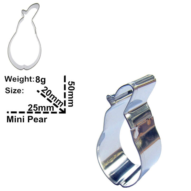 Mini Pear shape 4 piece biscuit cutting molds, bak... – Grandado