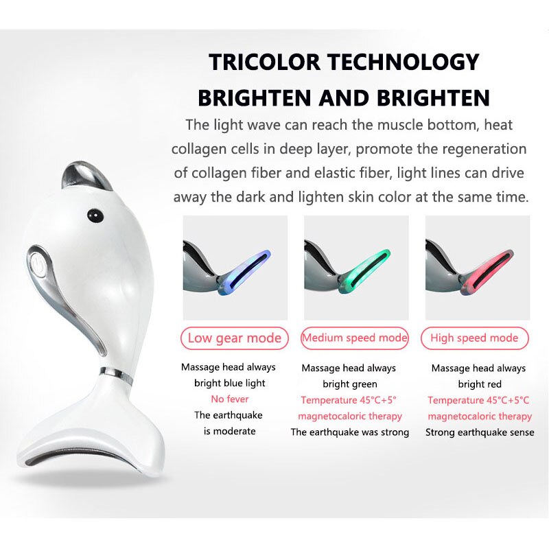3 Colors LED Photon Therapy Neck Massager Face Lif... – Vicedeal