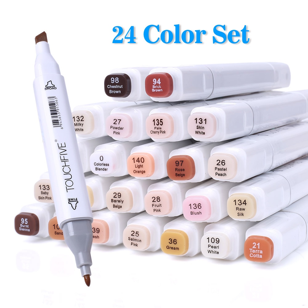 TouchFIVE Künstler Marker Stifte 24 Farben Blendab... – Grandado