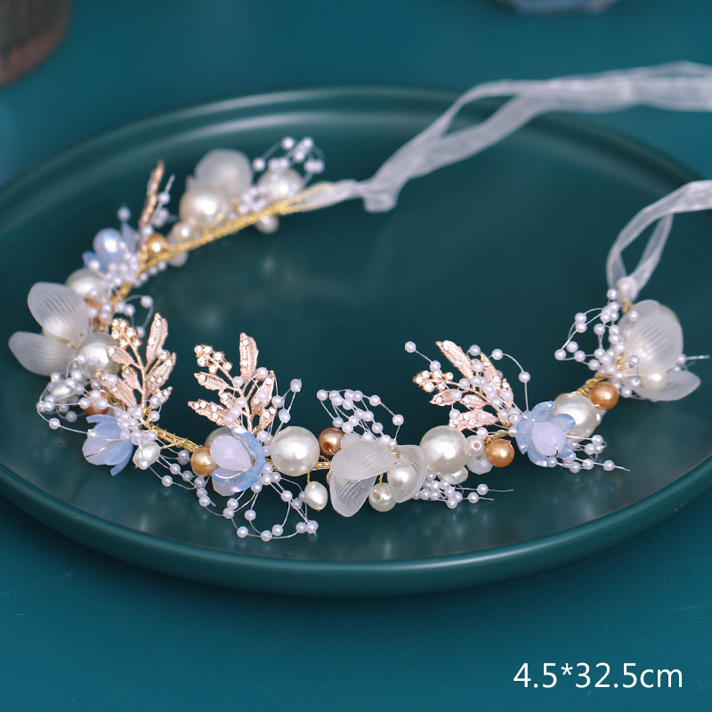 Super Fairy Headbands Pearls Flower Hairbands Kore... – Vicedeal