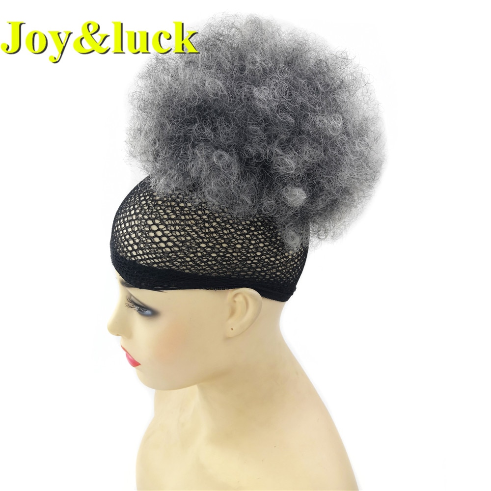 Joy&luck Afro Kinky Curly Puff Chignon Short H... – Vicedeal