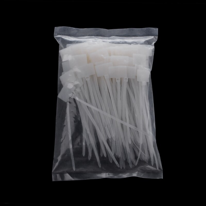 100 stk hvitt plast nylon merkelapper etikett klis... – Grandado