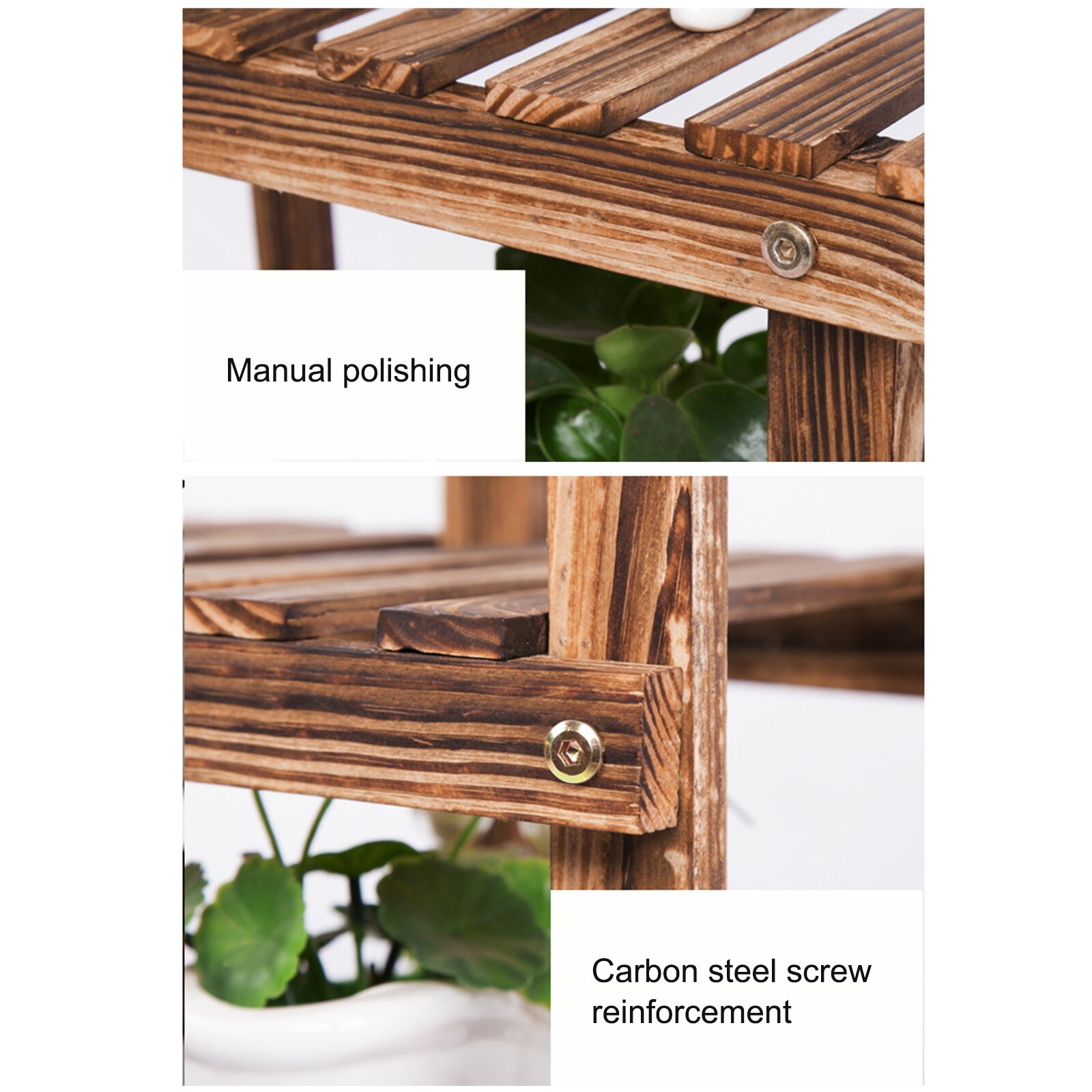 Vintage Wood Plant Stand Flower Pot Stand Indoor F... – Vicedeal