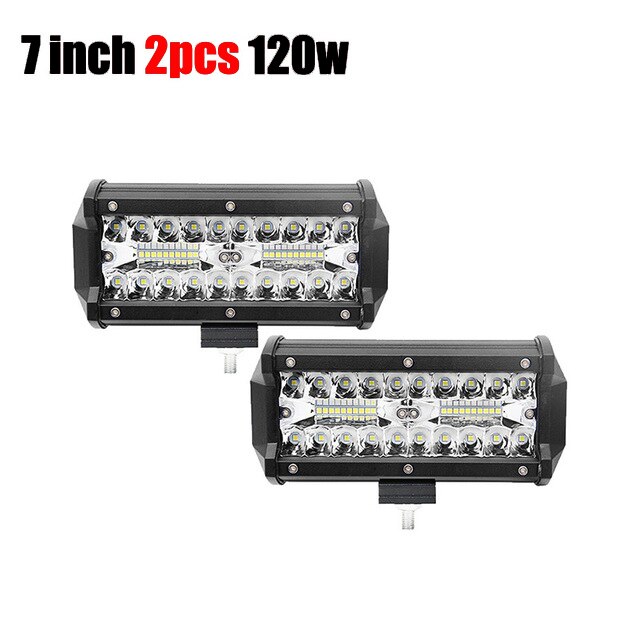 7 Inch 120W Led Light Bars Spot Flood Beam 4X4 Spo... – Vicedeal