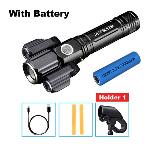 Newboler 1000 Lumen Zaklamp Voor Fiets Usb Oplaadb... – Vicedeal