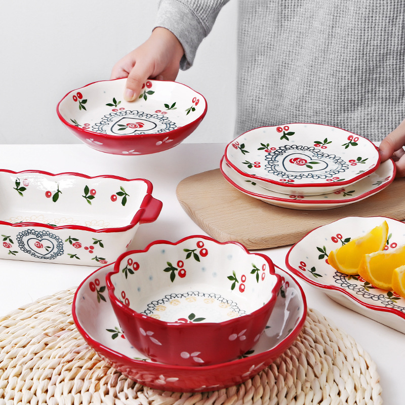 Leuke Japanse Keramische Plaat Set Thuis Creatieve... – Vicedeal