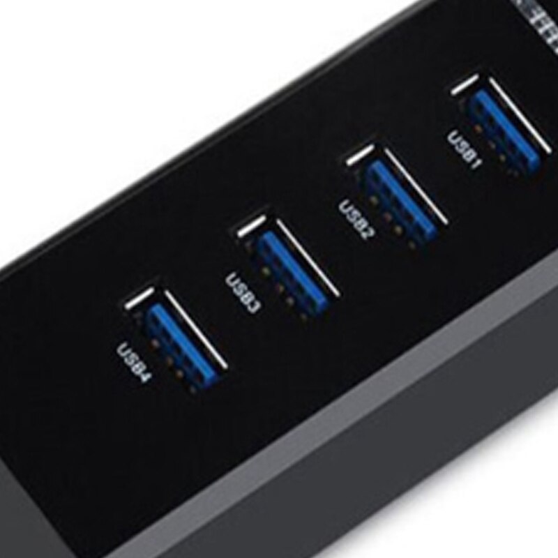 4-Port USB 3.0 Hub Long Cable 12-Inch with Micro-U... – Grandado