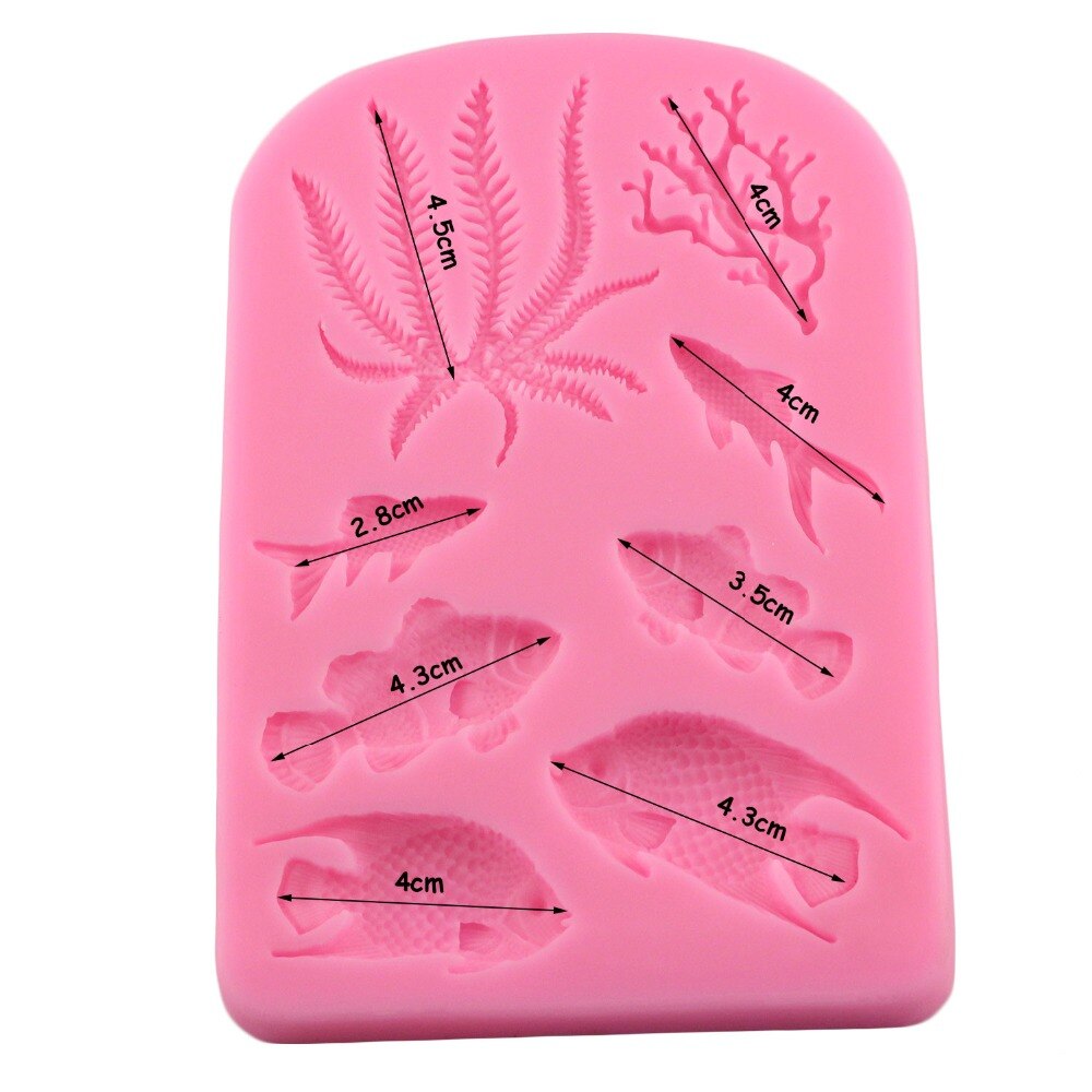 3D Coral Seaweed Chocolate Fondant Mold Fish Candy... – Grandado