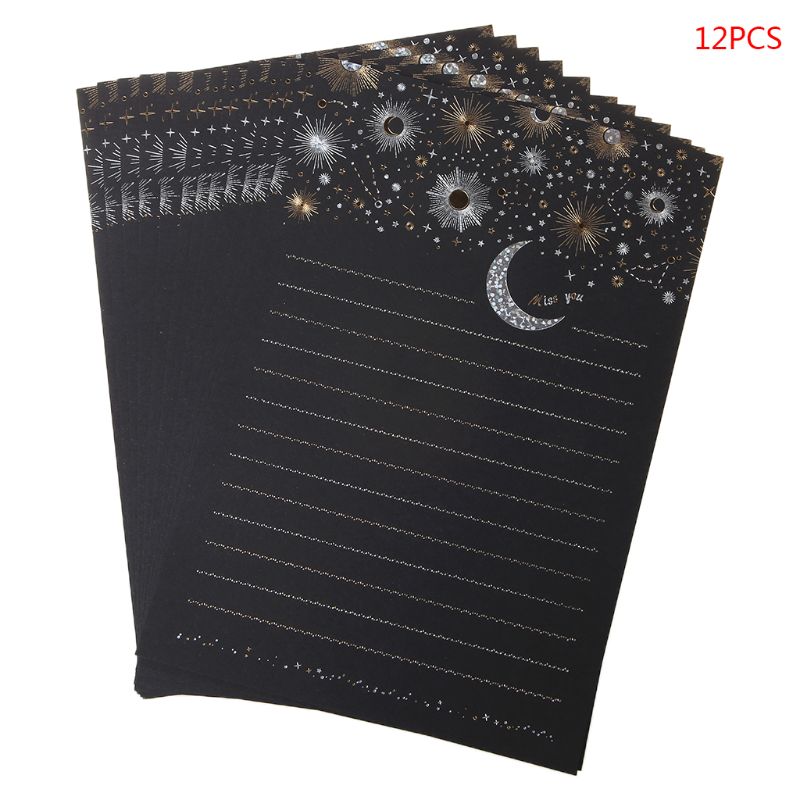 12pcs/pack Starry Sky Writing Letter Stationery Ro... – Grandado