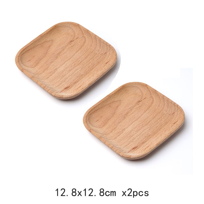 Log Coaster Tray Wooden Small Fruit Plate Rounded ... – Vicedeal