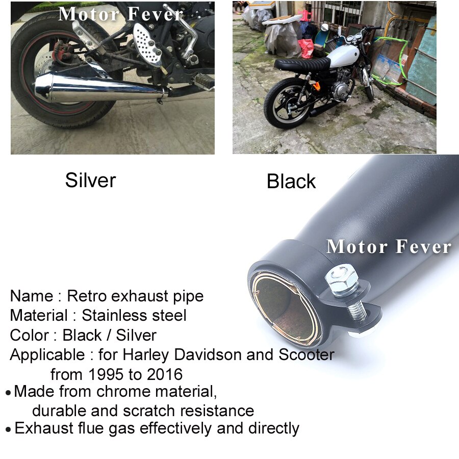 Motorcycle Exhaust Pipe Muffler Modified for Retro... – Grandado