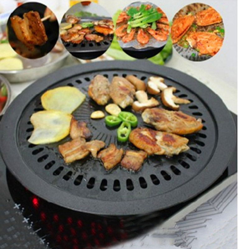 Portable 12Inch Round Shape Smokeless Nonstick Ind... – Vicedeal