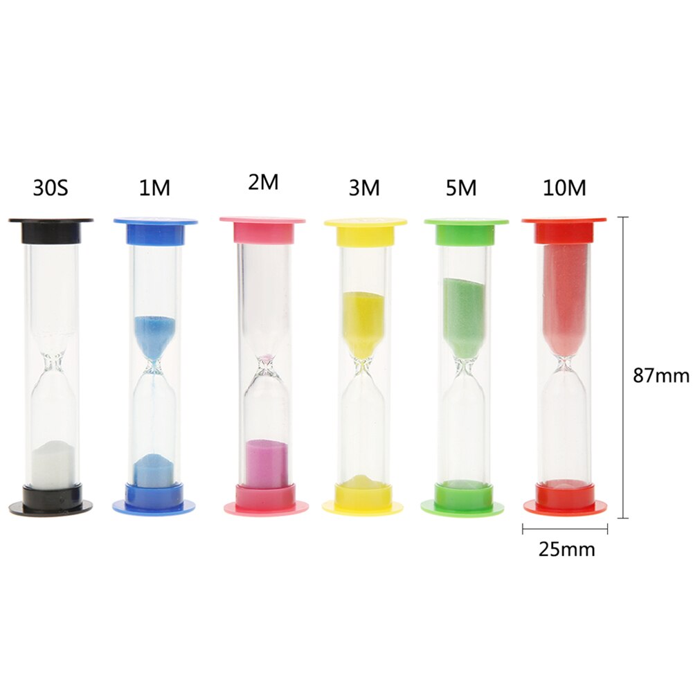 6pcs/set Plastic Hourglasses Sandglass Timer Child... – Grandado