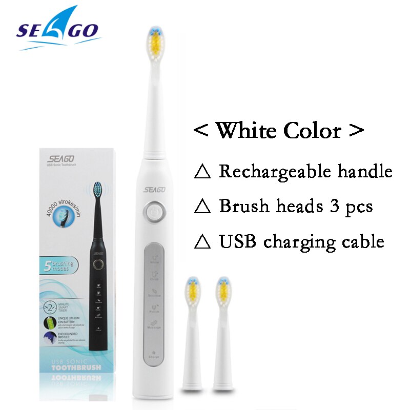 Seago Sonic Toothbrush Electric USB Rechargeable W... – Vicedeal