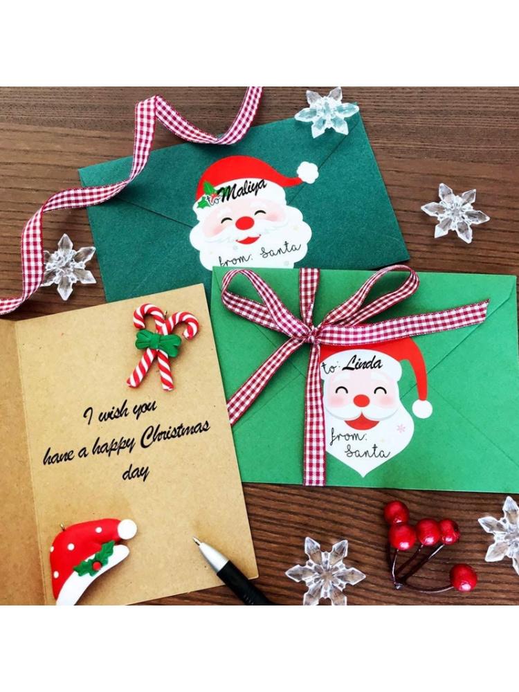 90Pcs Christmas Name Tags Stickers Cute from Santa... – Grandado