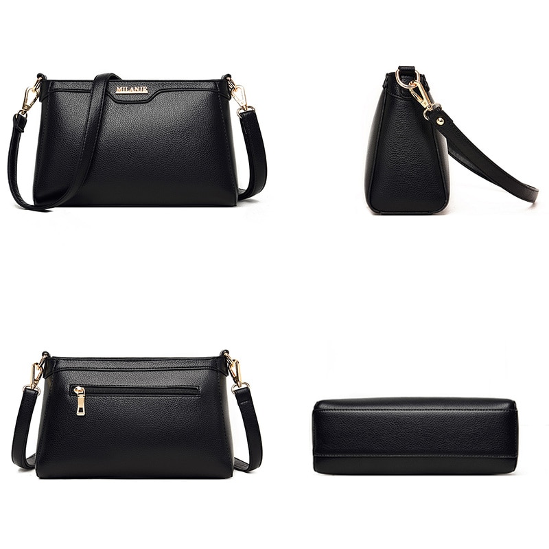 OLD TANG Famous Brand Pu Leather Black Shoulder Ba... – Grandado