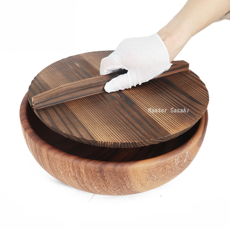 Wooden Noodle Bowl Whole Wood Soup Bowl with Lid D... – Grandado