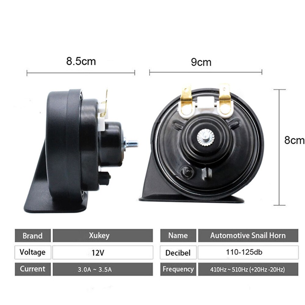 12V 110-125db 410/510Hz Snail Horn Loud Waterproof... – Grandado