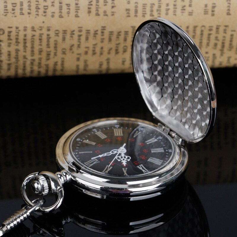 Vintage Quartz Pocket Watch Smooth Steel Roman Nmb... – Grandado