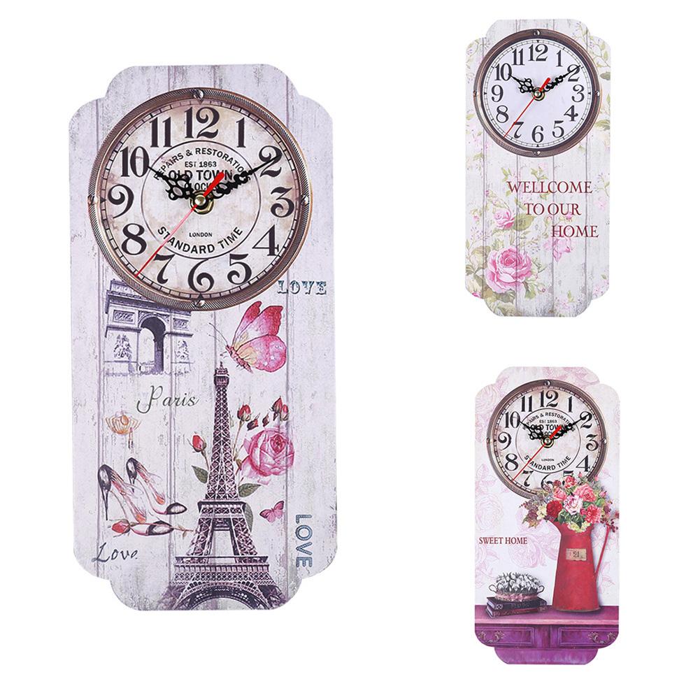 Retro Rectangle Big Ben Pattern Wall Clock Living ... – Grandado