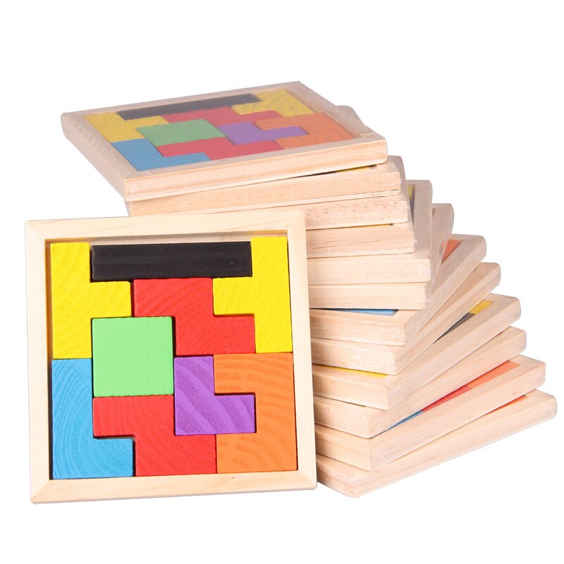 1 Set Multicolor Tangram Brain-Teaser Geometry Cog... – Vicedeal