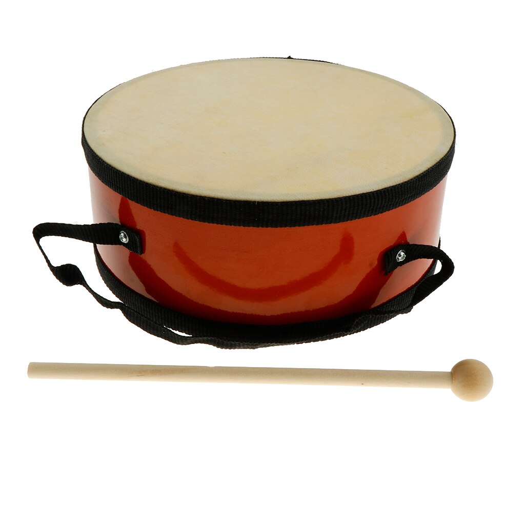 Exquisite Wooden Hand Drum Double Side 20 x 8cm wi... – Grandado