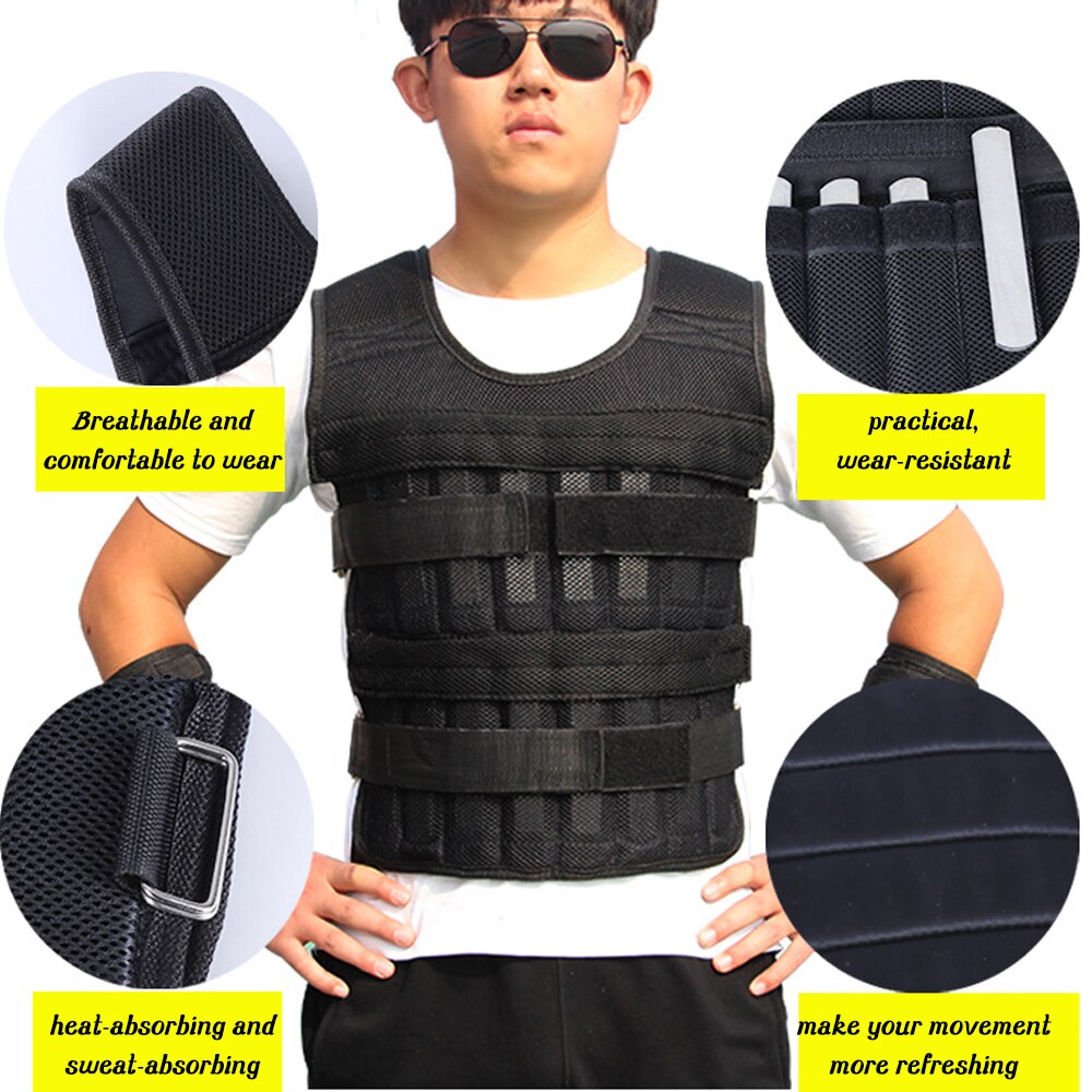 15 /20/50KG Loading Weighted Vest For Boxing Train... – Vicedeal