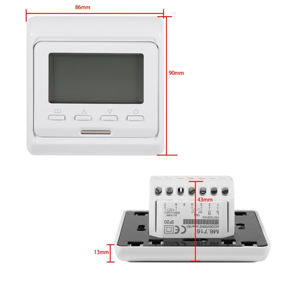 Thermostat Heating Digital LCD Display Weekly Elec... – Grandado