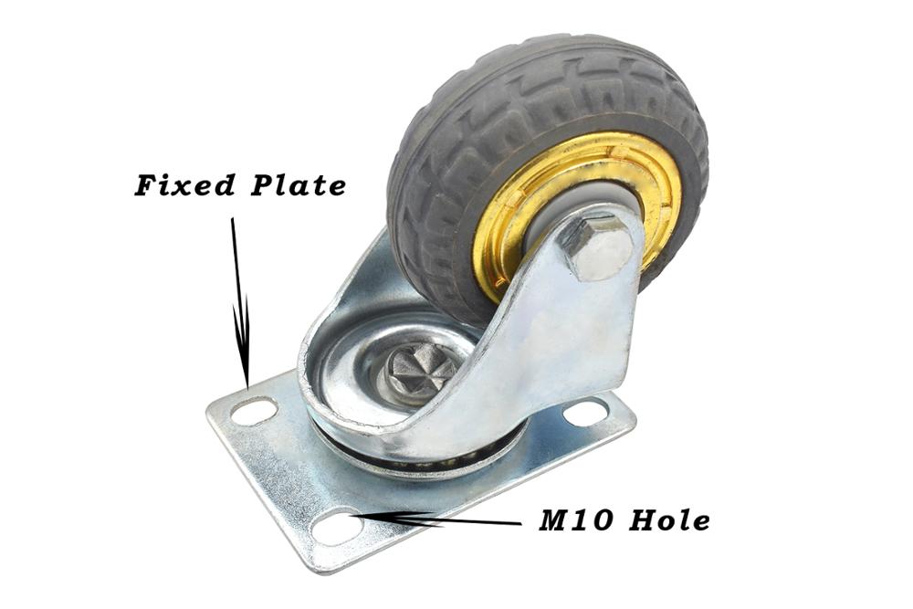 Bytiyar 3in Solid Rubber Swivel Caster Wheels with... – Grandado