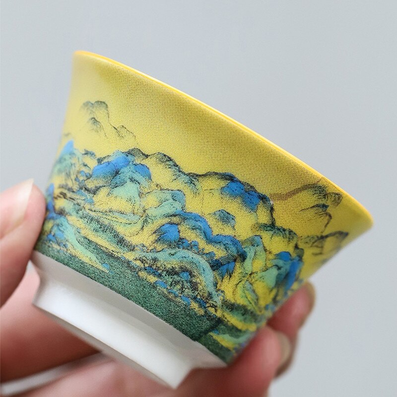 Chinese Handmade Ceramic Teacup Landscape Painting... – Grandado
