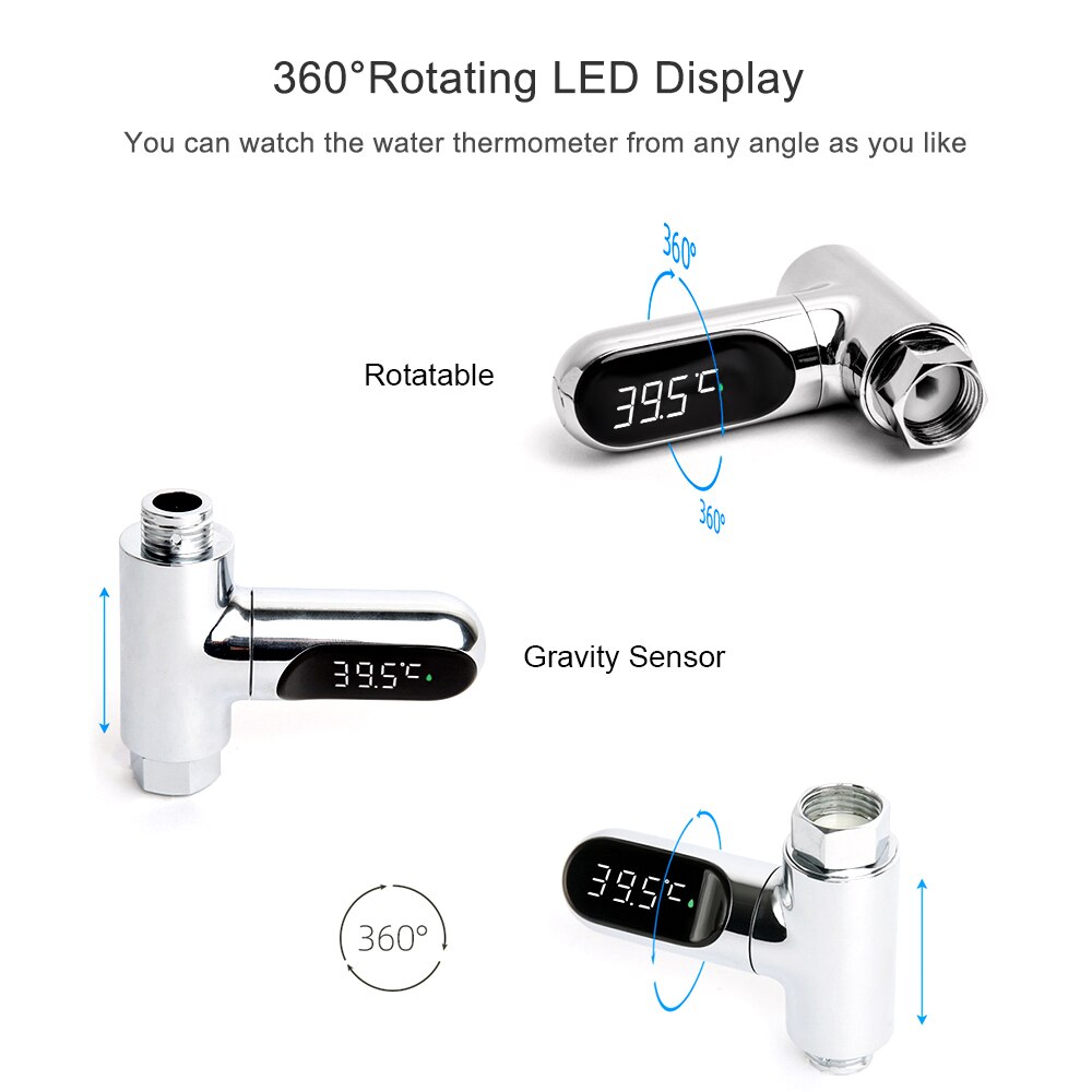 LED Display Water Meter Digital Shower Thermometer... – Grandado