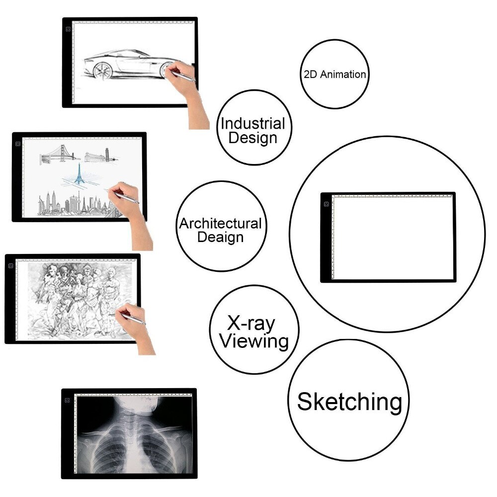 A4 Light box tattoo tracing sketching led light pa... – Grandado