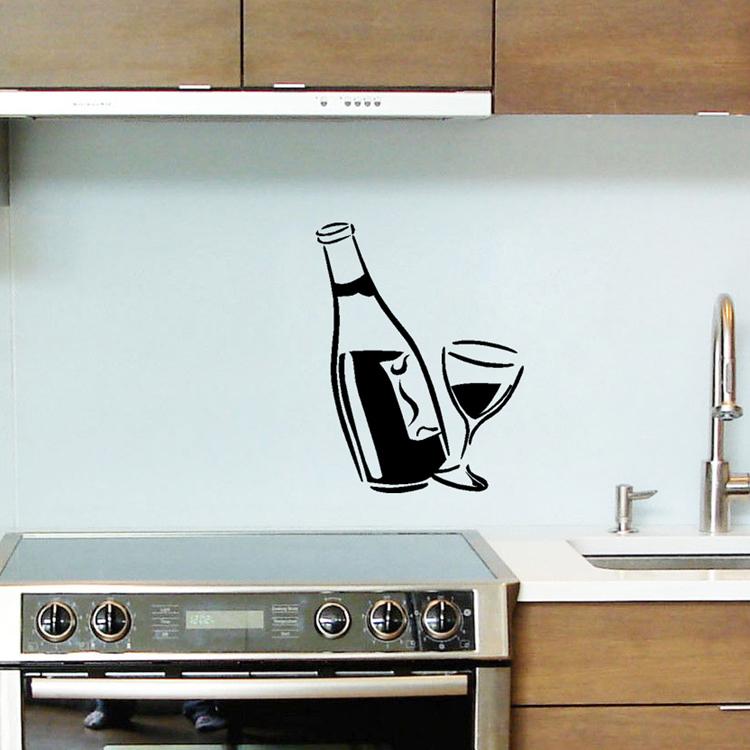 Kichen Wine Shaped Wall Sticker Bar Pub Home Wine ... – Grandado