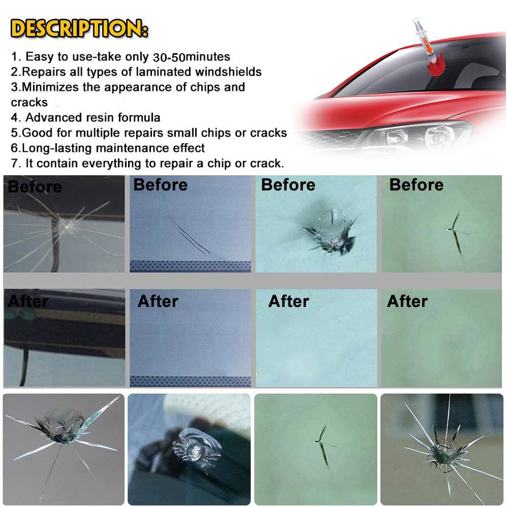 Windshield Repair Kit Car Window Glass Cracks Rest... – Grandado