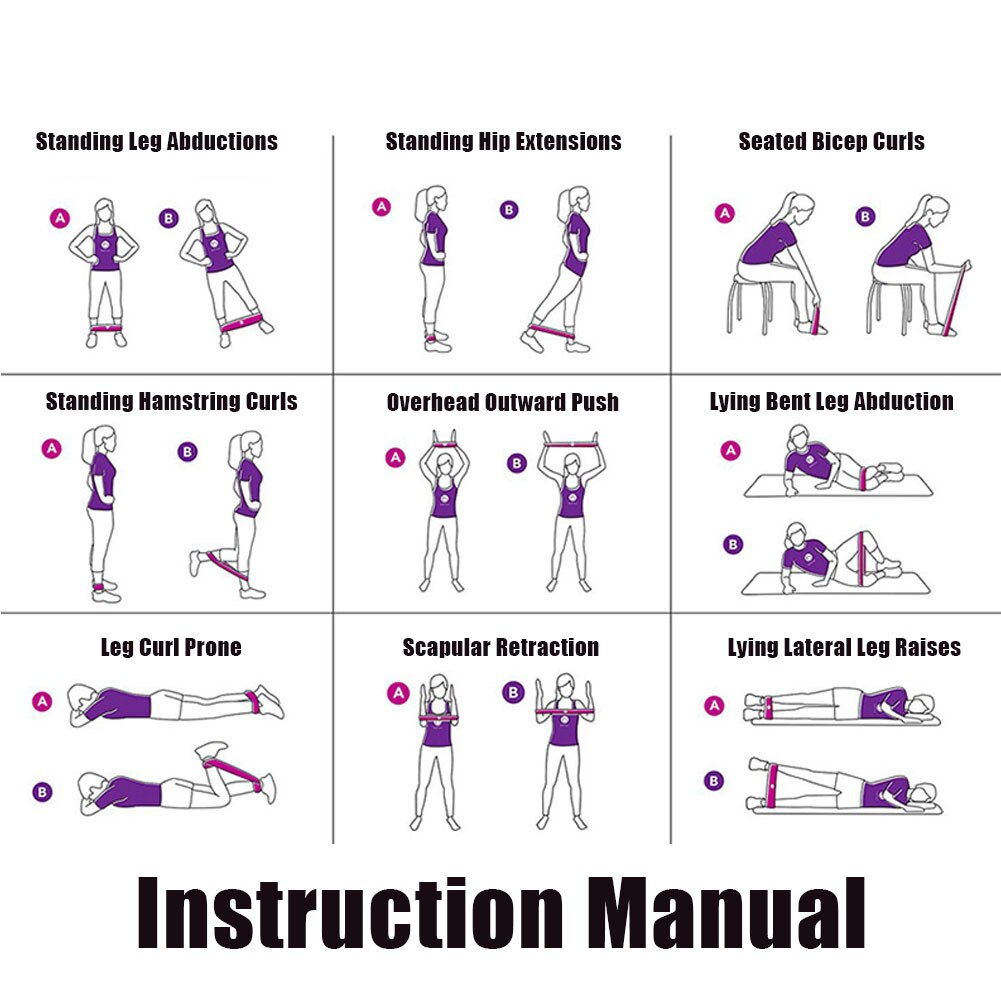 4 Pcs Unisex Booty Band Hip Circle Loop Resistance... – Vicedeal