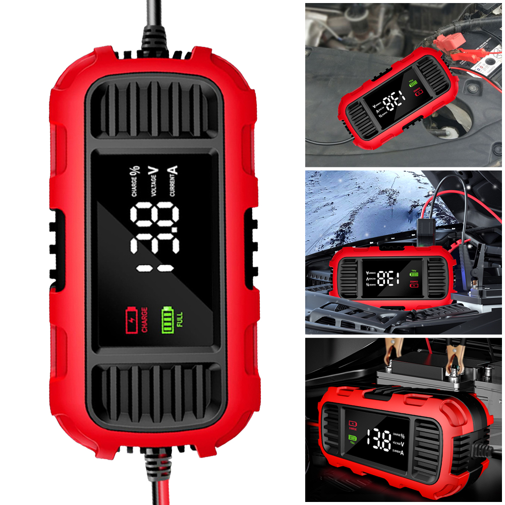 12V 2A auto-acculader digitaal display motorfiets ... – Vicedeal