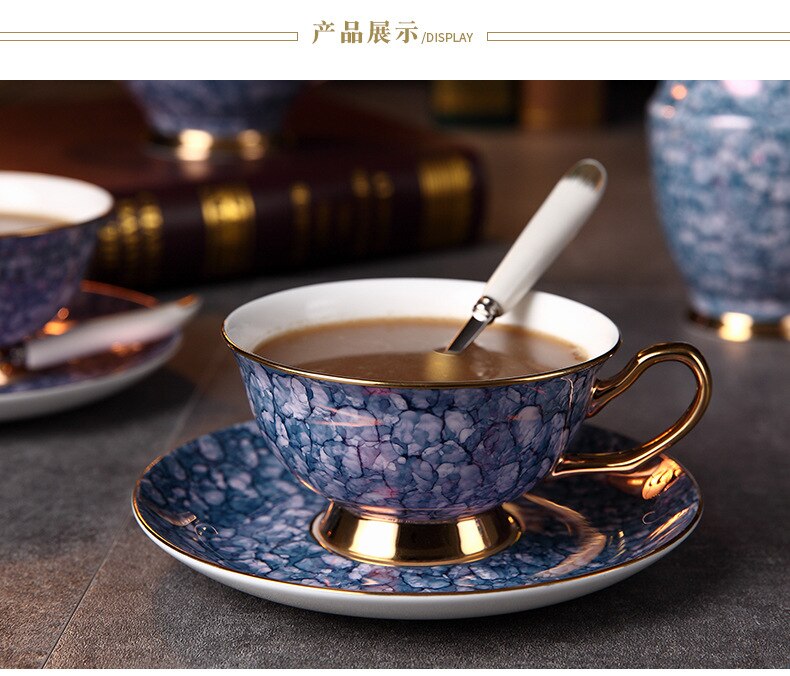 European bone china coffee cup and dish set aftern... – Vicedeal