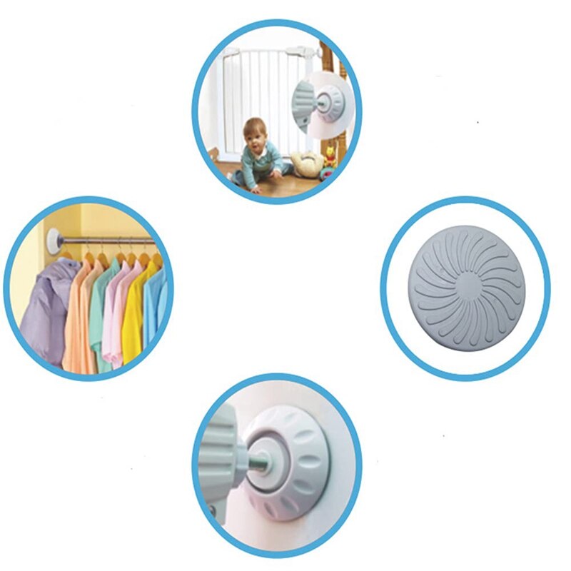 4 Pack Wall Cups Baby Gate Wall Protector Protect ... – Grandado