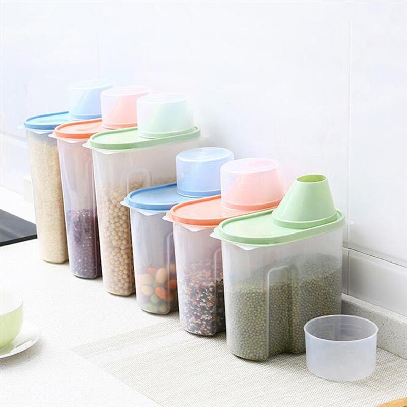 1.9L /2.5L Plastic Sealed Can with Lid Grain Conta... – Grandado