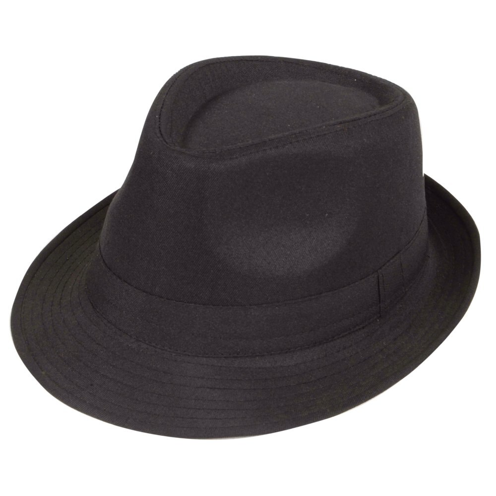 Black Fedora Plain Hat Outfit accessory for Gangst... – Vicedeal