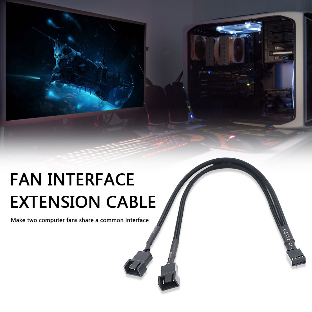 Cpu Pc Case Fan 4 Pin Extension Y Splitter Kabel 4... – Vicedeal
