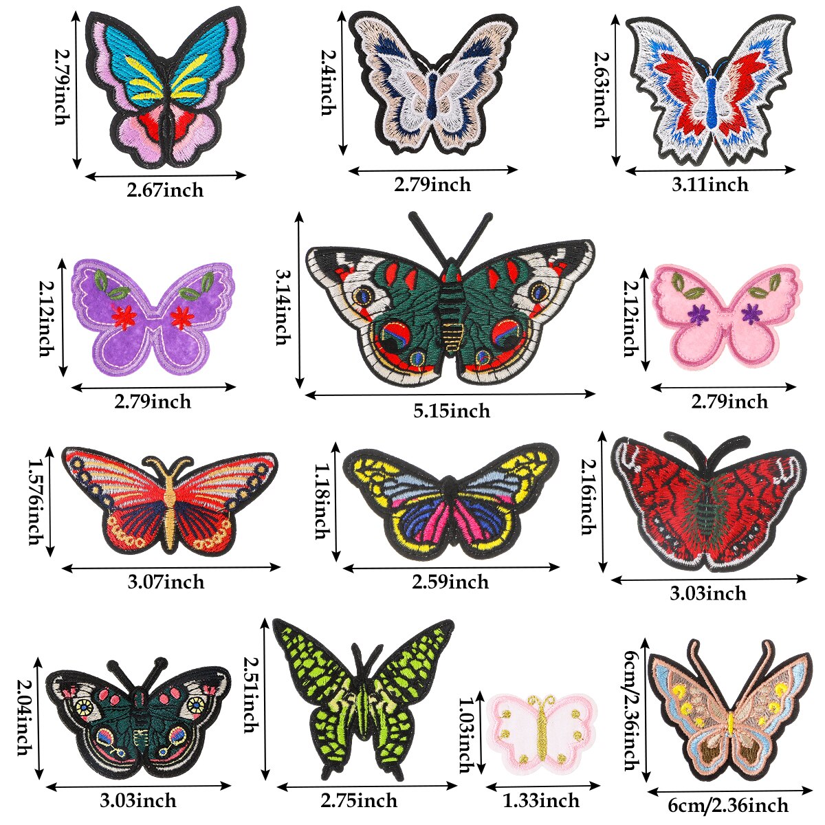 Mix Iron On Patches For Clothing Multicolor Butter... – Grandado