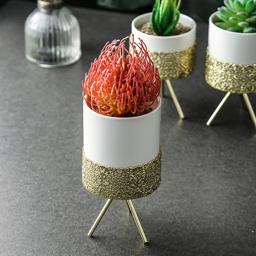 1 Piece Nordic Minimalism Style Golden Ceramics Va... – Grandado