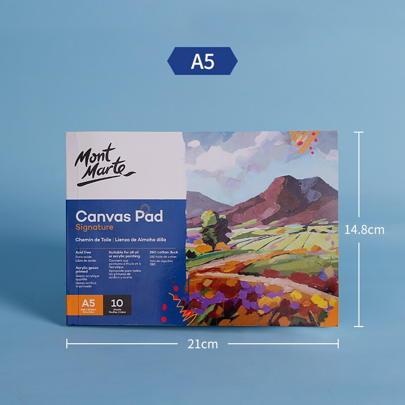 A5/A4/A3 Oil Painting Canvas Pad 10Pcs Triple Prim... – Grandado